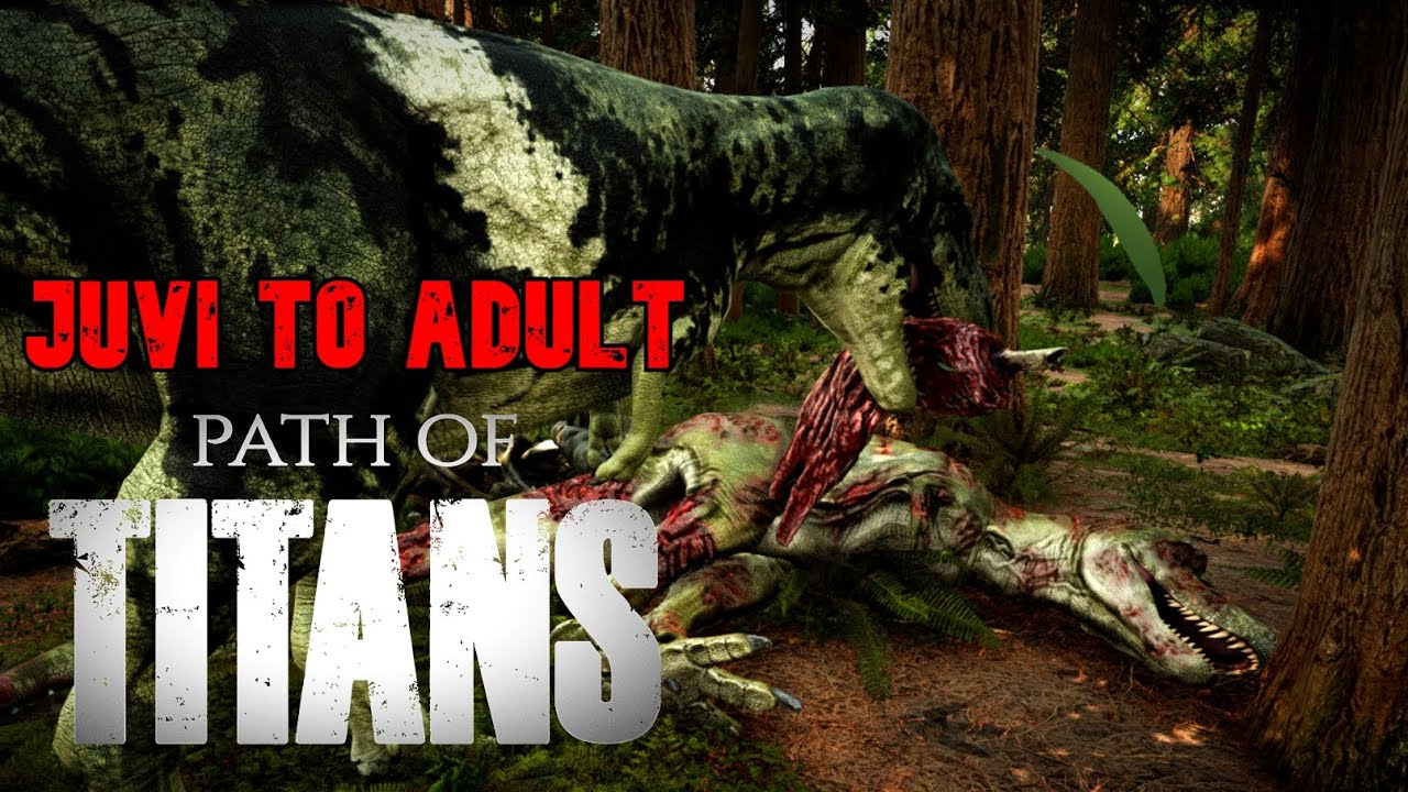 Path Of Titans - Daspletosaurus - Juvi to Adult - Best Highlights and Funny Moments - Dasp VS ...