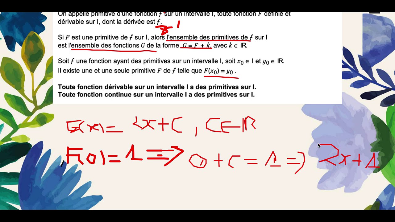 déterminer facilement la primitive , une primitive d'une fonction ...