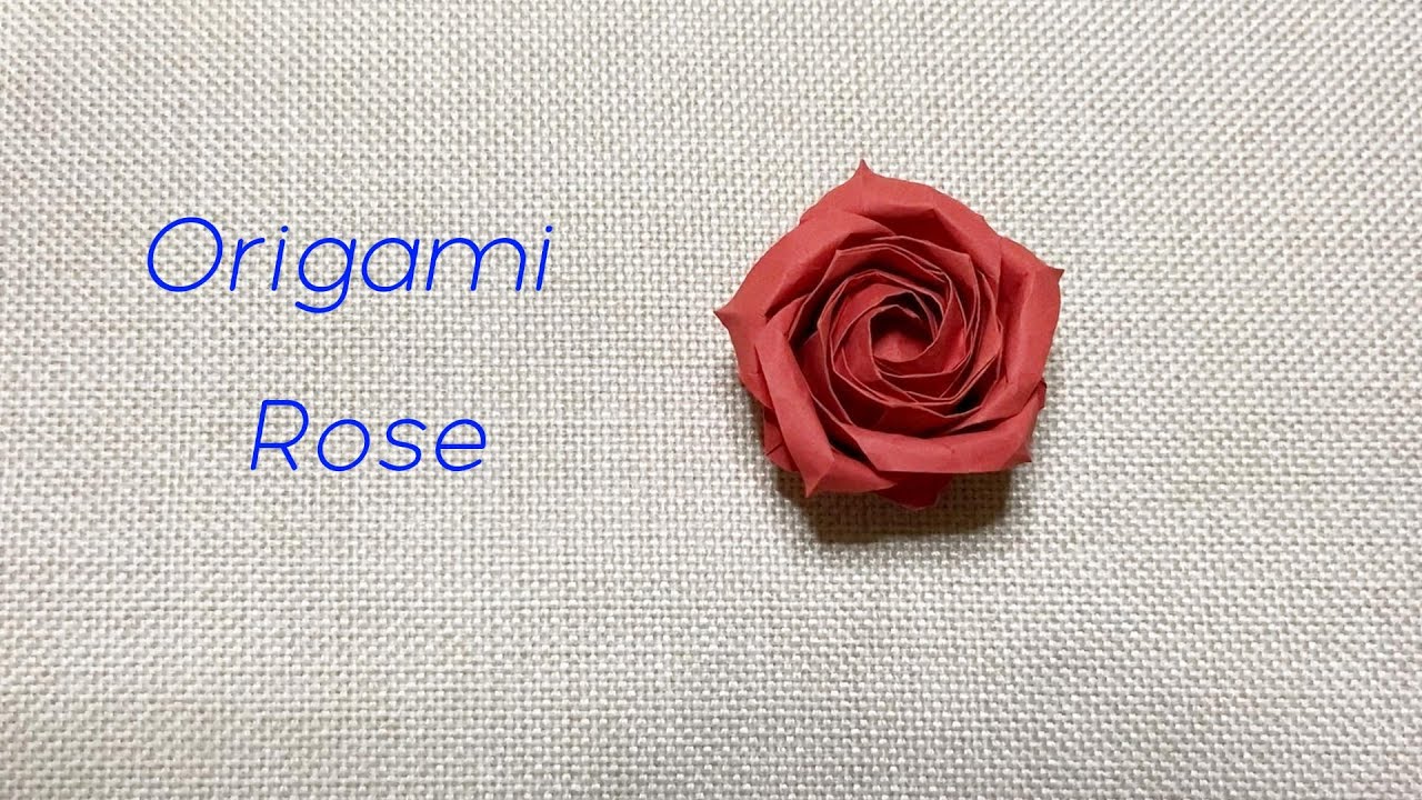 Origami Rose/How to fold a rose? How to make flower？Challenge to fold ...