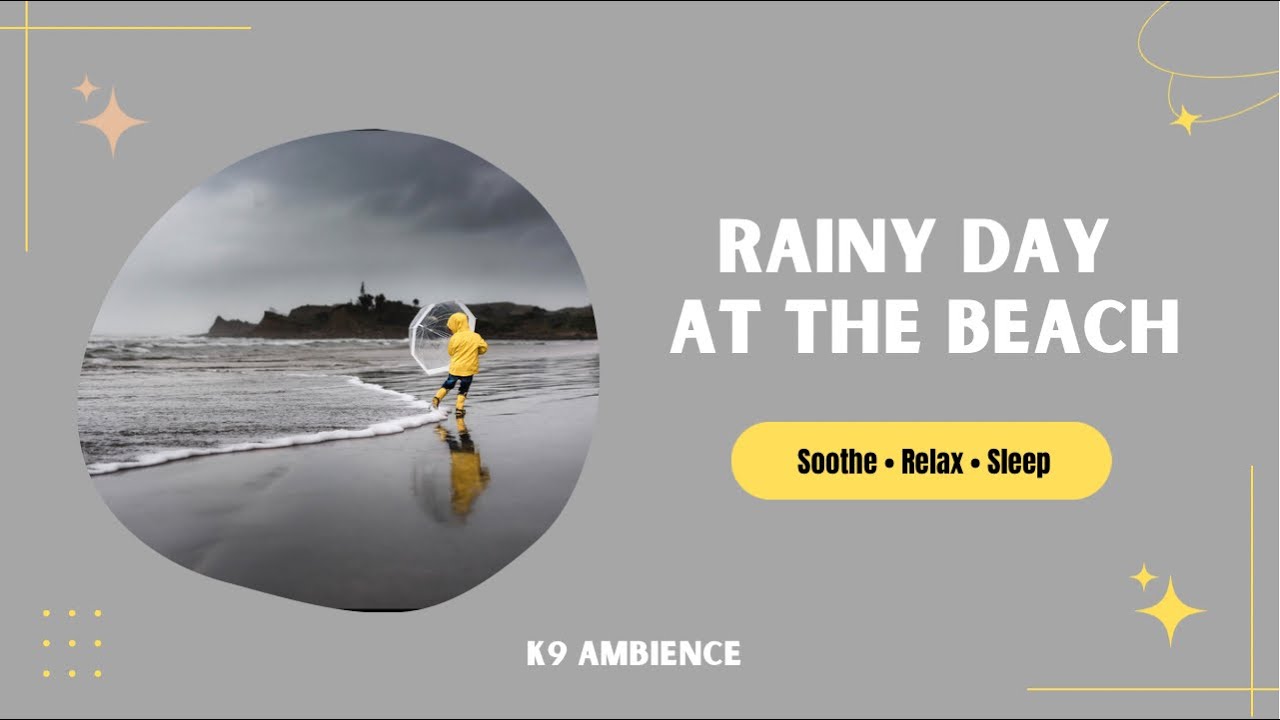 RAINFALL & BEACH SOUNDS | 8-Hours of Rainfall & Beach Sounds RAINY DAY ...