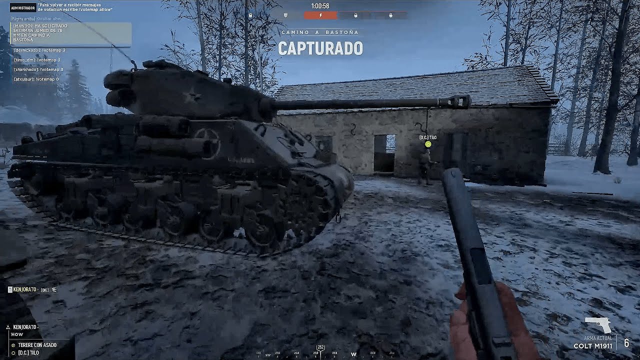 Hell Let Loose - EEUU Sherman de 76 mm - Guerra en Foy - YouTube