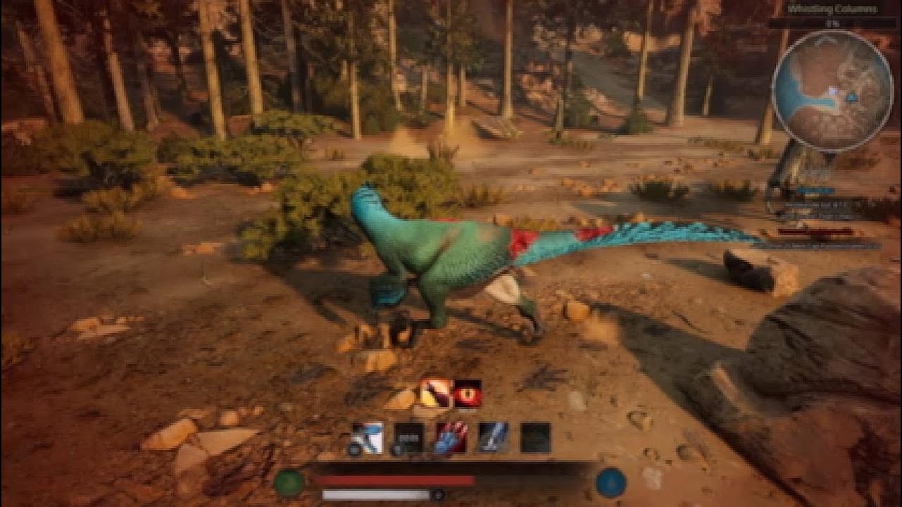 PATH OF TITANS RAPTOR SAVES BABY KENTRO FROM REX AND SPINO - YouTube