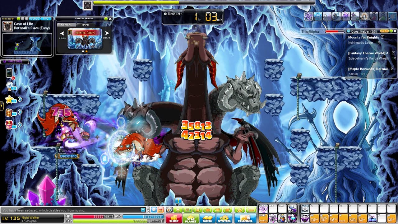 Maplestory 4th Job NIght Walker (Easy) Horntail Run - YouTube