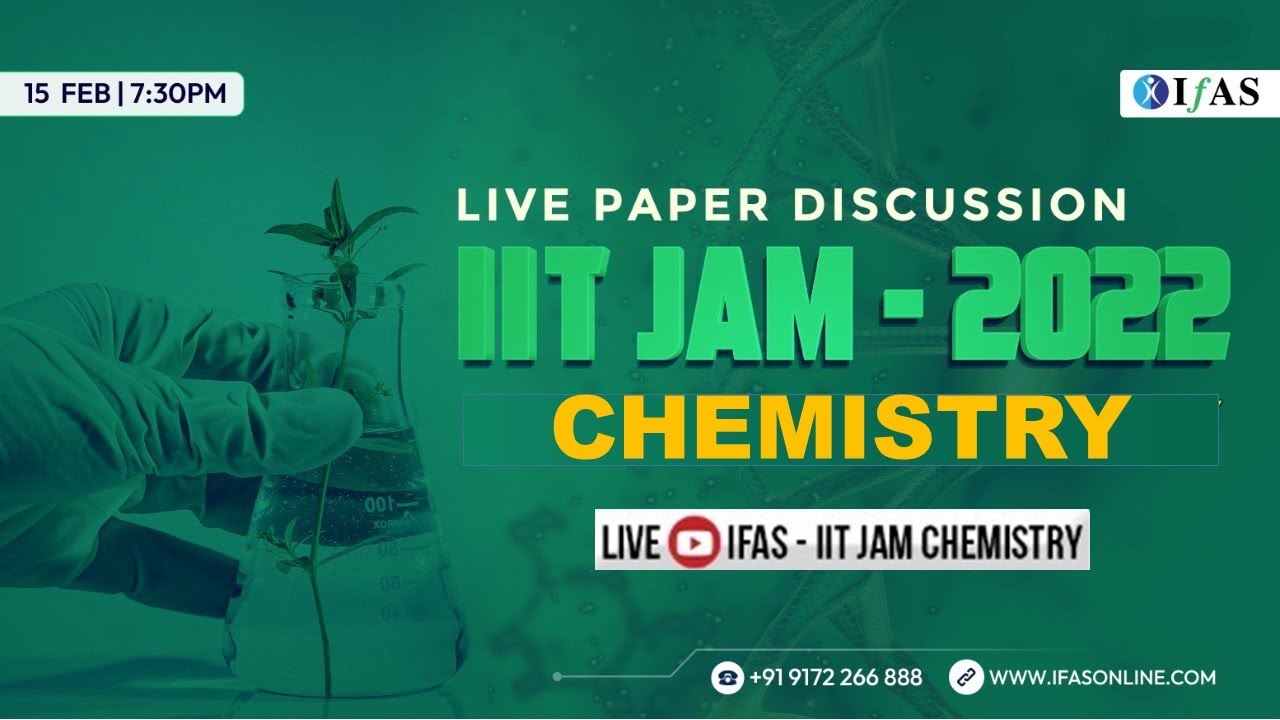 2022 IIT JAM Chemistry Paper Discussion | Complete Solution & Analysis ...