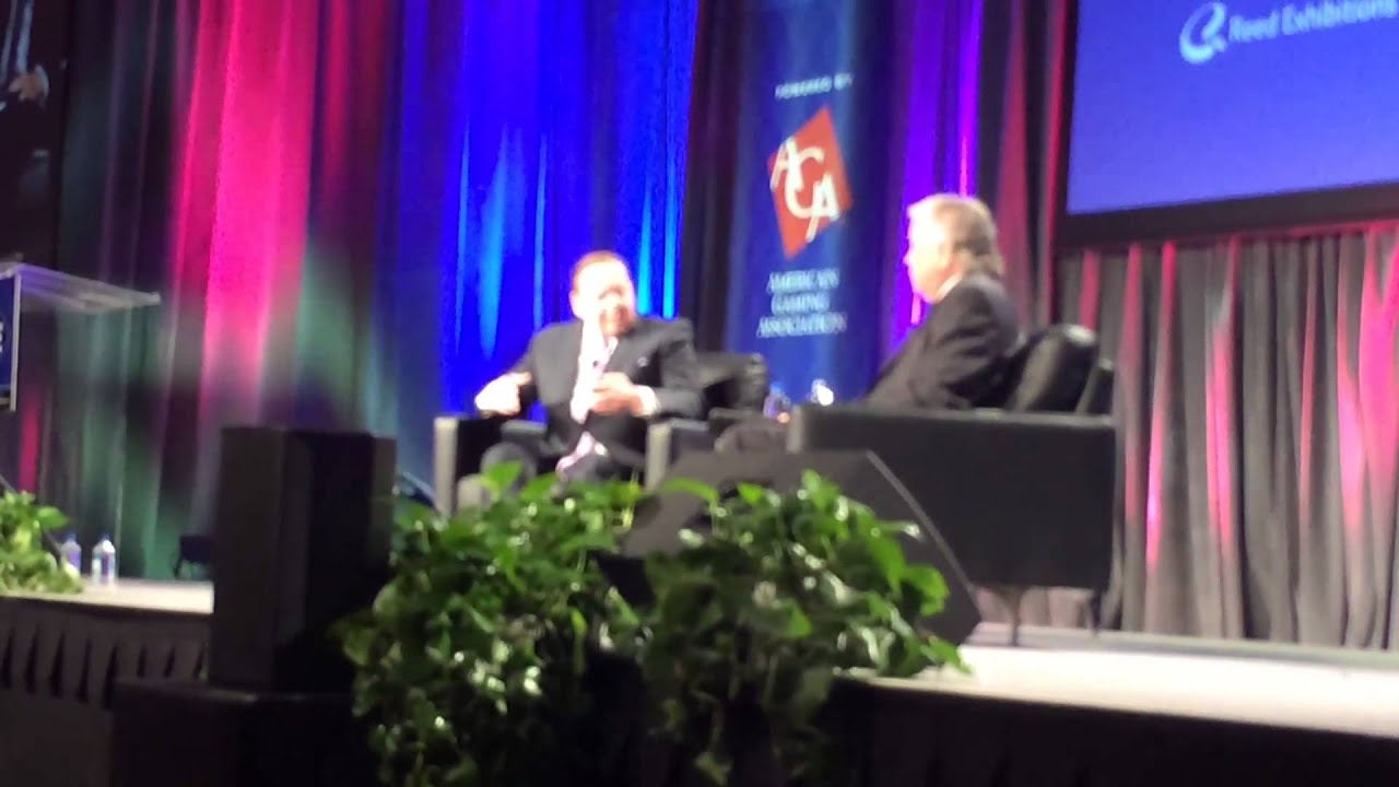 G2E: Sheldon Adelson keynote, Part 3 "Online Gaming" slot machines ...