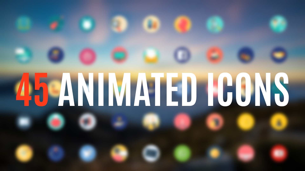 Template After Effects: 45 Colorful Animated Icons - YouTube