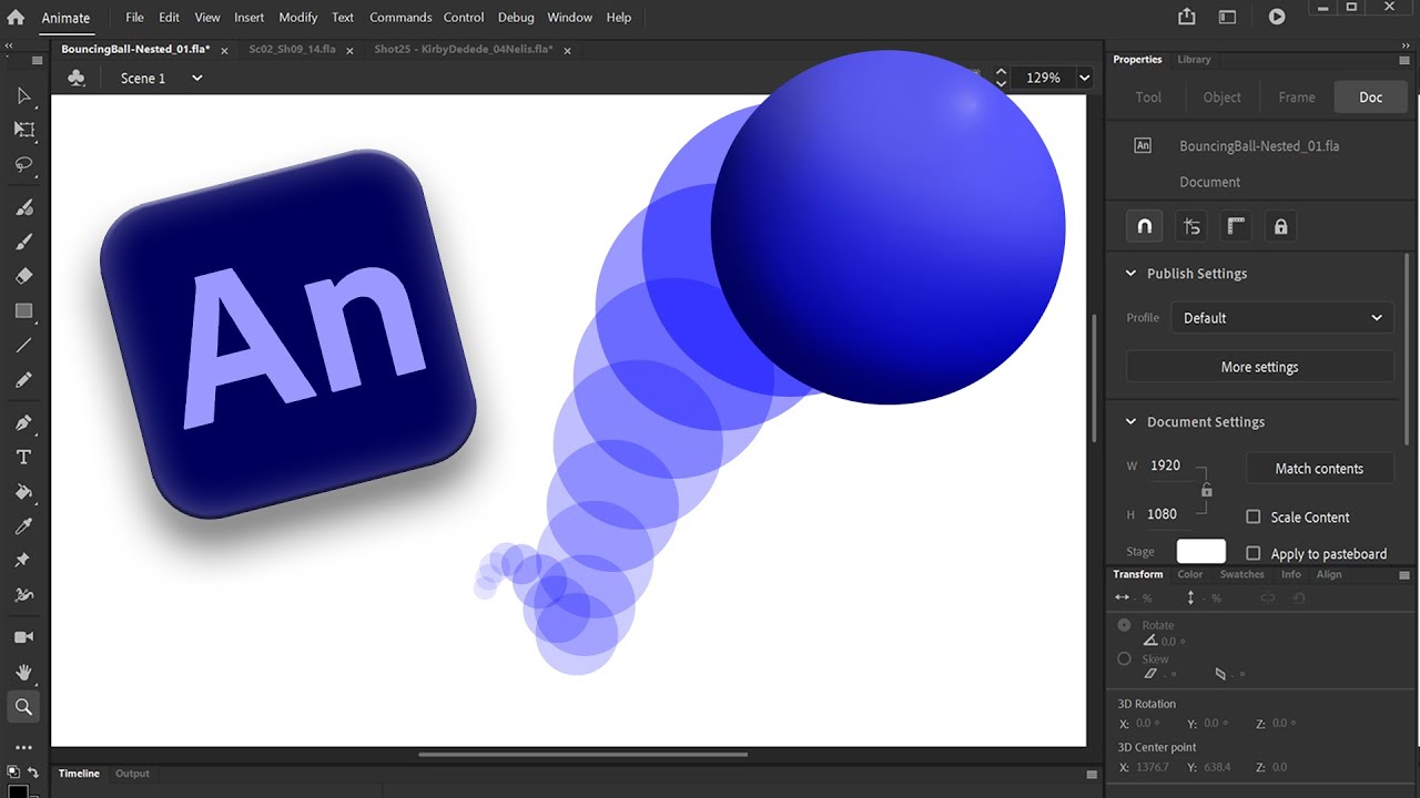 64 Bits Tutorial - Bouncing Ball (and the logic of Animate) - YouTube