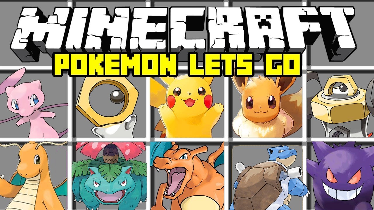Minecraft POKEMON LET'S GO PIKACHU MOD! | CATCH PIKACHU, EEVEE, MEWTWO ...