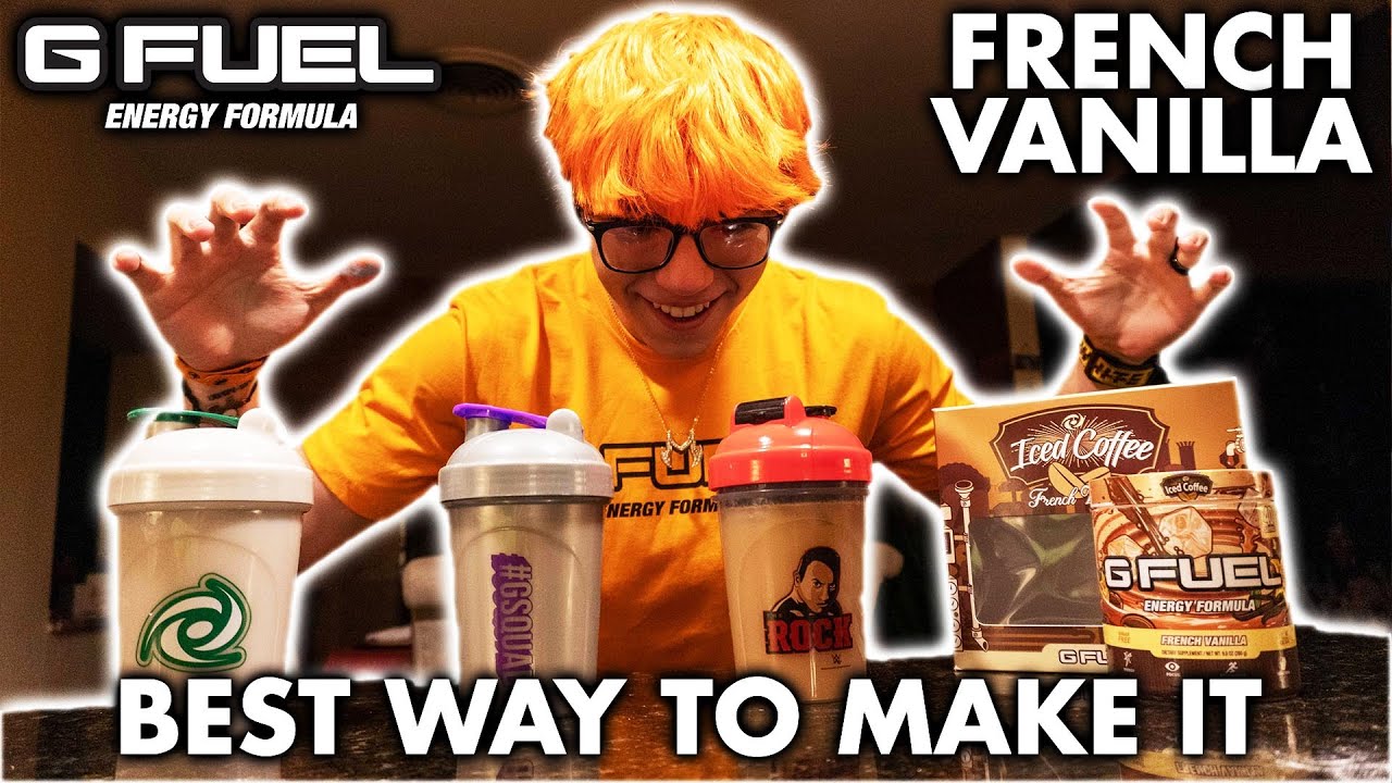BEST WAY TO MAKE ICED COFFEE FRENCH VANILLA GFUEL FLAVOR - YouTube