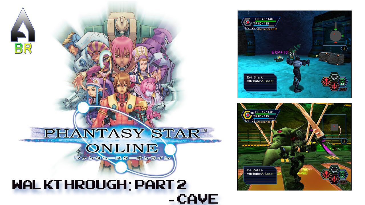 Phantasy Star Online - PSO - Part 2 - Cave - Walkthrough - (PC) - YouTube