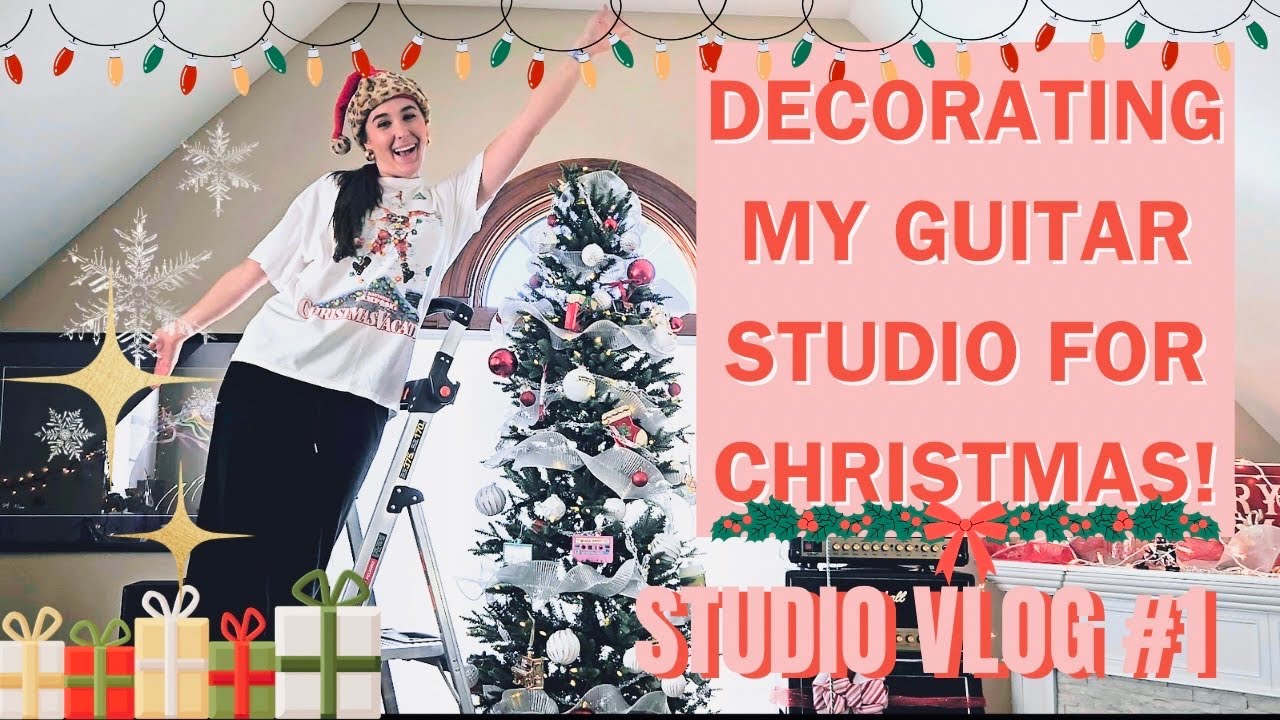 Decorating my Guitar Studio for Christmas!!! ~studio vlog #1 - YouTube