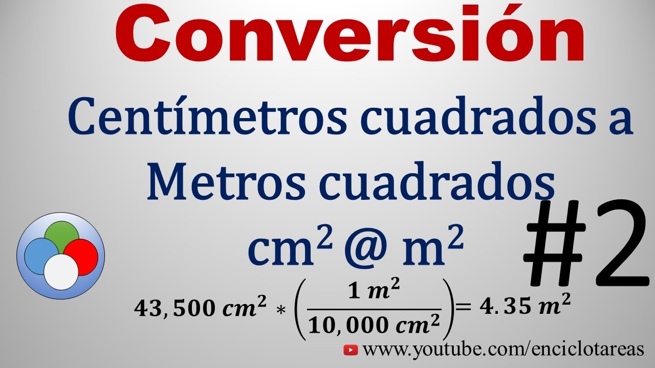 Convertir De Cent metros Cuadrados A Metros Cuadrados cm2 A M2 2