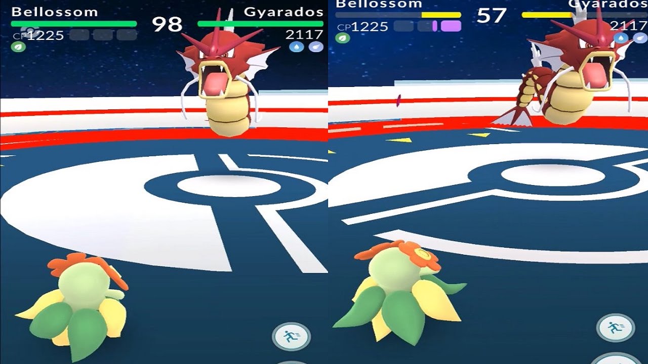 Shiny Red Gyarados vs Bellossom! Pokemon Go Shiny battle - YouTube