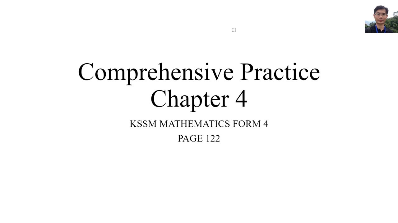 Comprehensive Practice Chapter 4 (27 Mac 2020) - YouTube