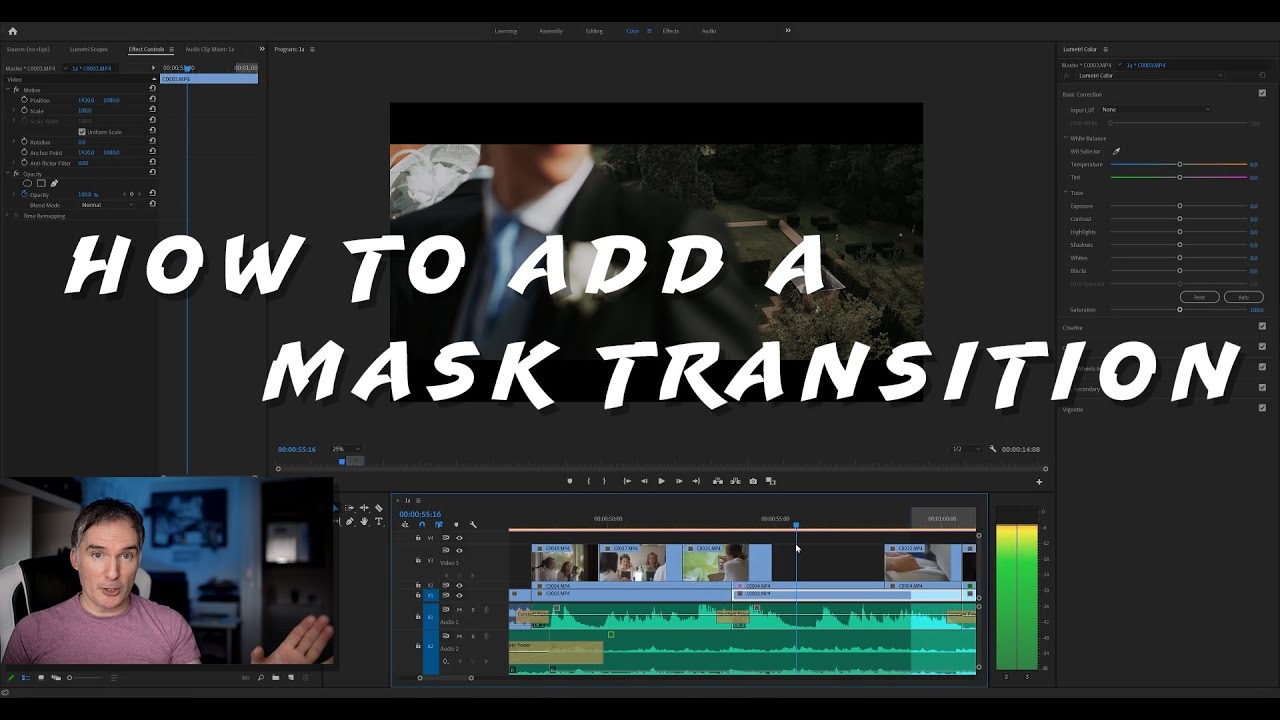 How to add a MASK TRANSITION into your video - YouTube