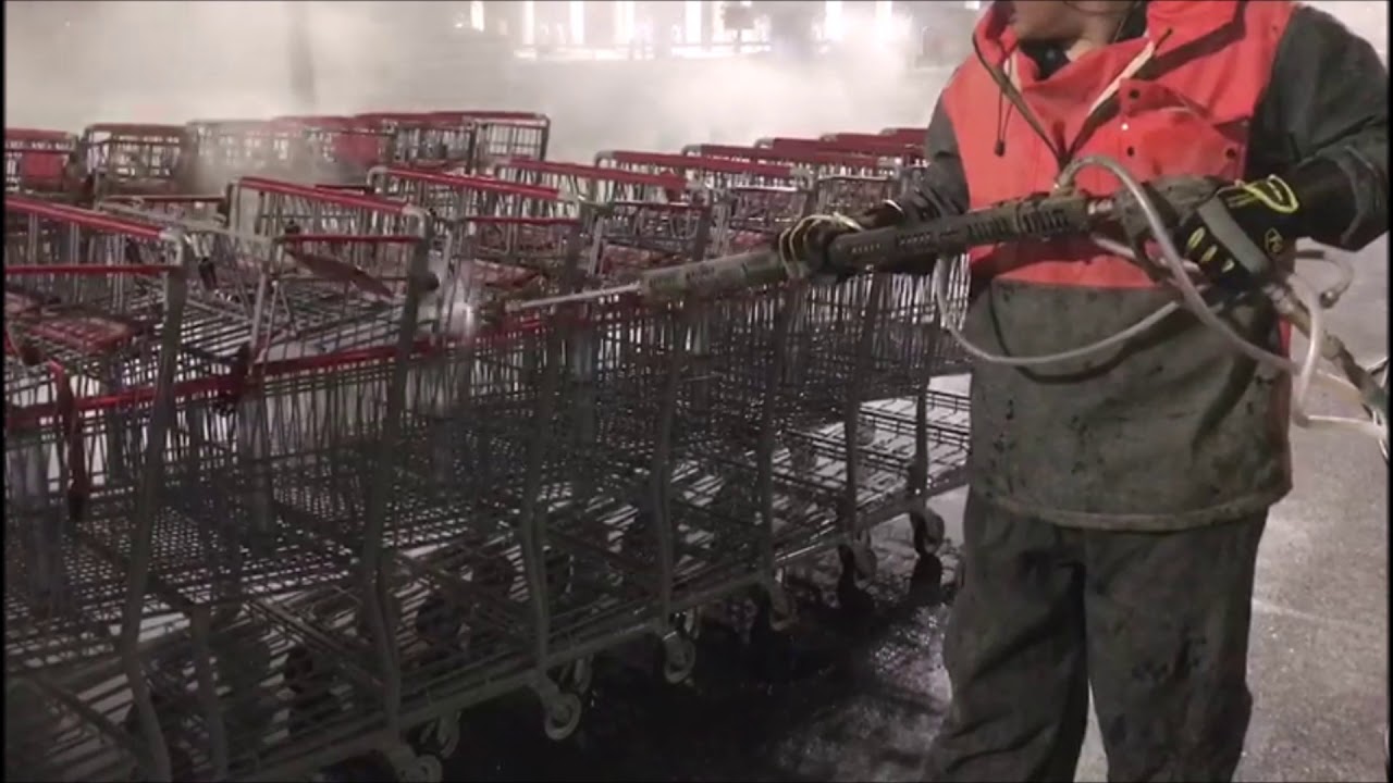 Cleaning Shopping Carts | Clean and Seal Pro - YouTube