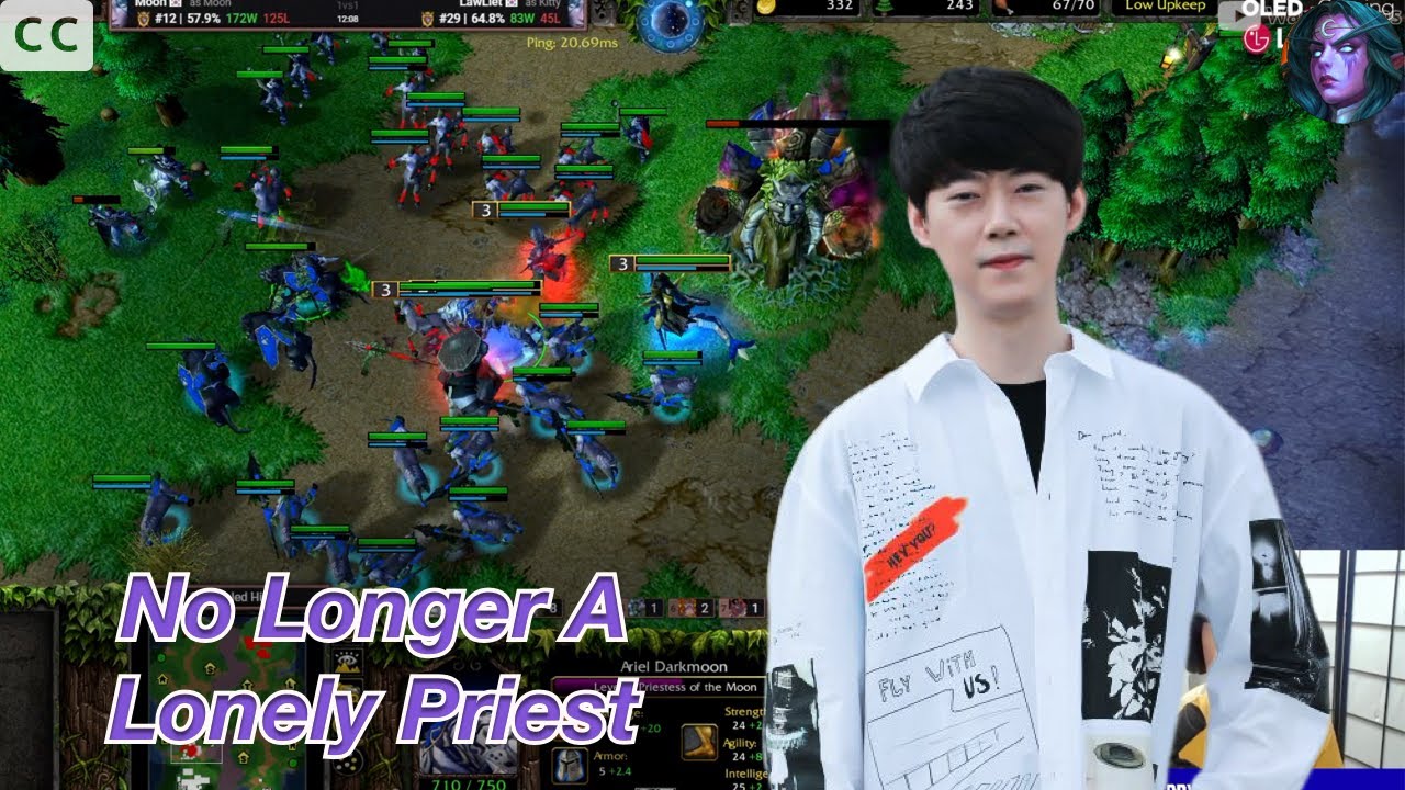 [Eng Sub] Warcraft 3｜Moon｜No Longer A Lonely Priest｜Moon[NE] vs Lawliet ...