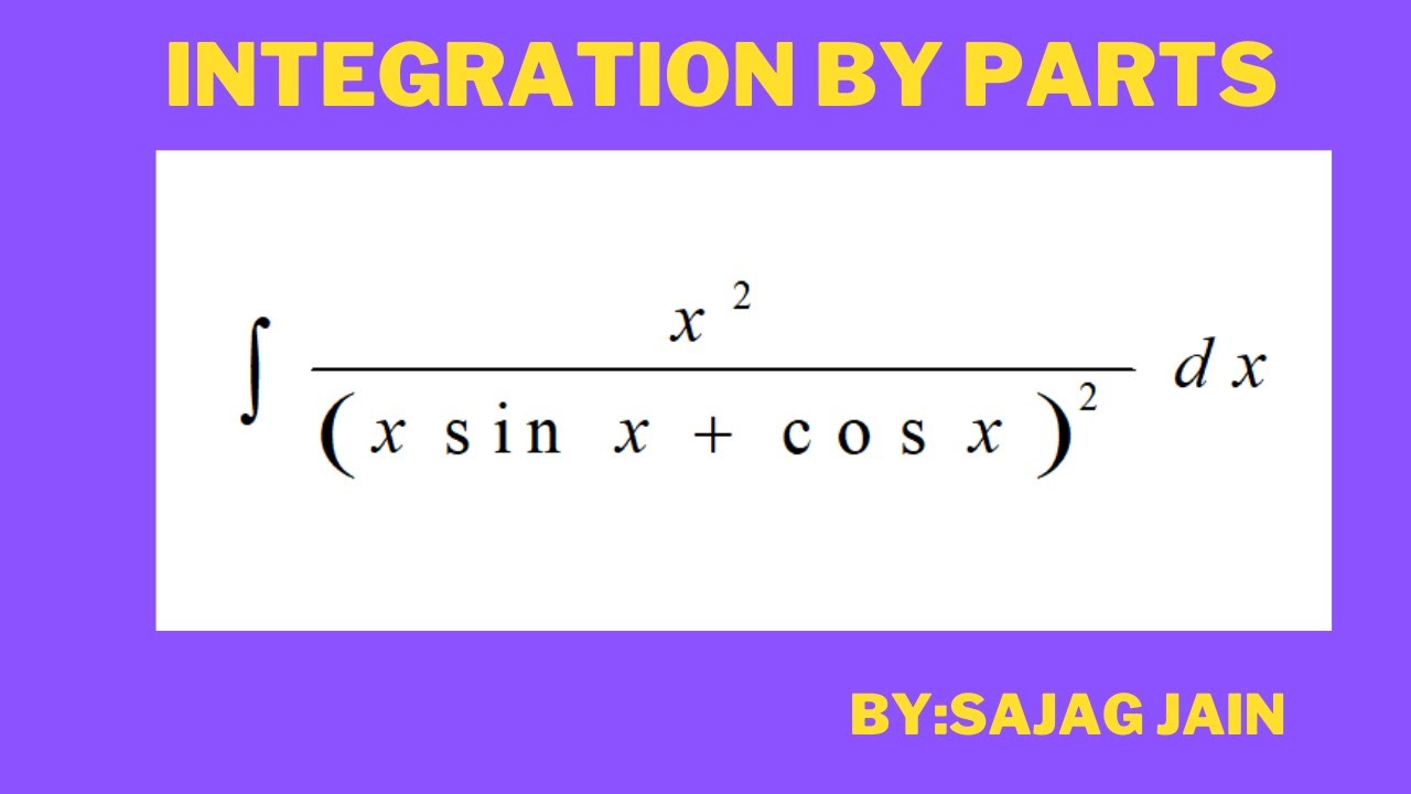 Integration by Parts | Indefinite Integral | JEE Mains | Class 12 ...