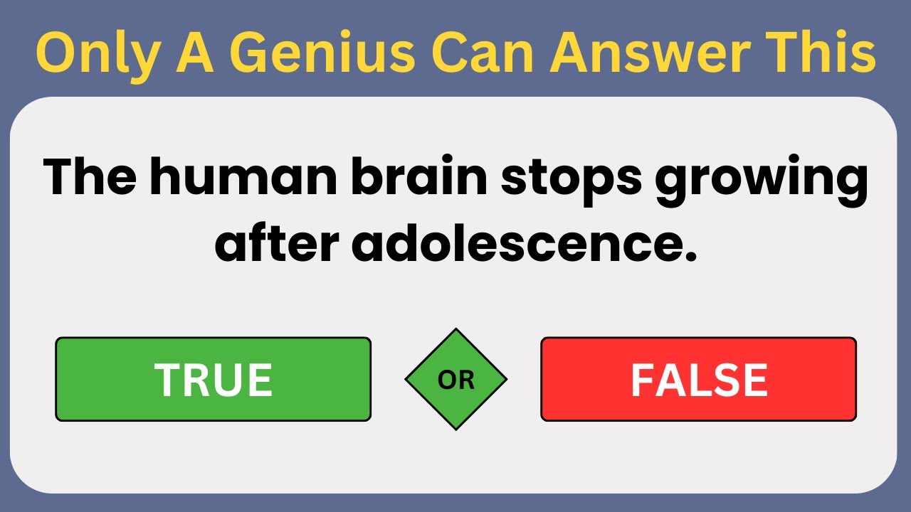 True OR False Quiz ! Only a genius can score 100% ! #quiz #facts #gk # ...