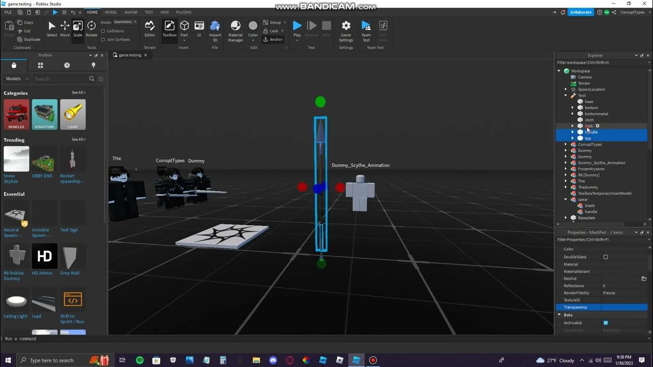 How to weld parts together in roblox studio - YouTube