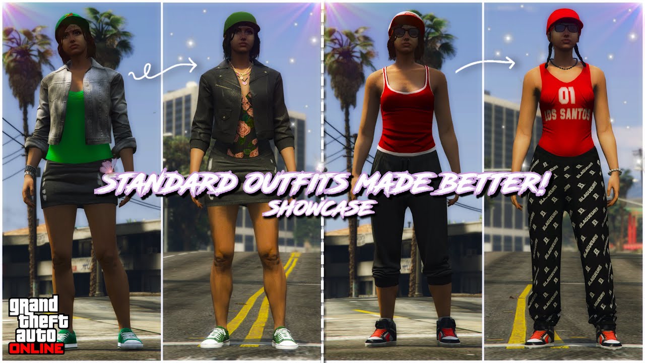 I upgraded the GTA standard outfits! (female) | GTA 5 Online ☆ - YouTube