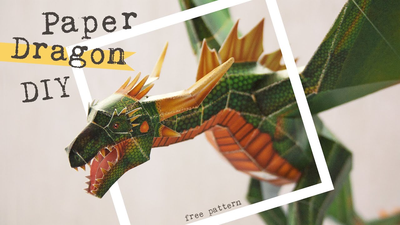 DIY Papercraft Wyvern Dragon Model (step by step tutorial) - YouTube