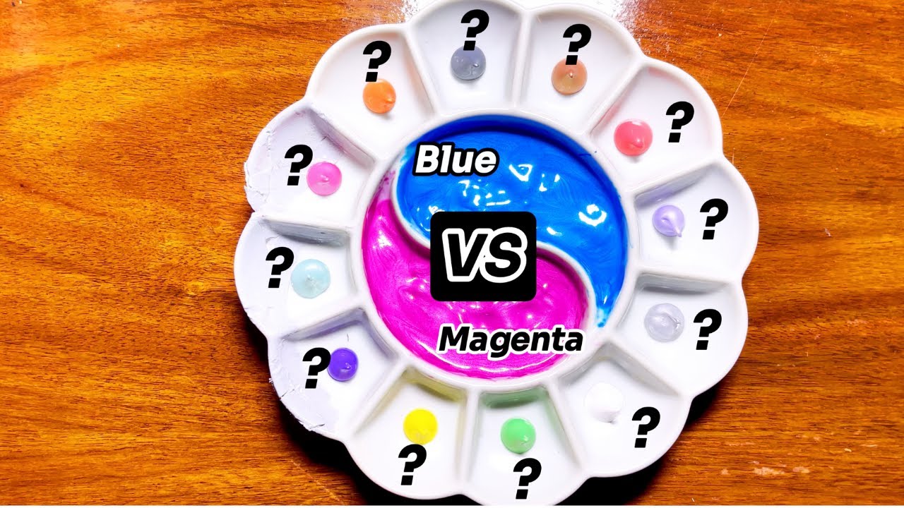 Blue Vs. Magenta: Color Mixing with Metallic Colors Recipe | Watch till ...