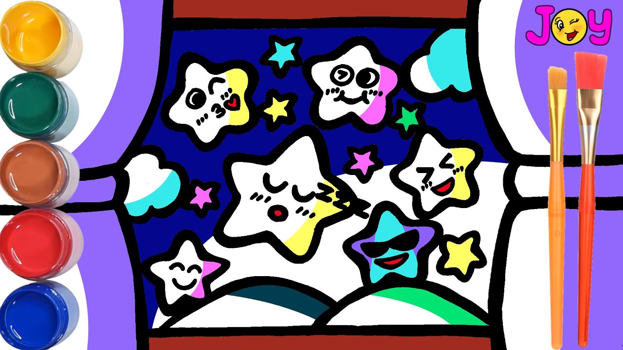 How to Draw Stars | Twinkle Twinkle Little Star | Nursery Rhymes ...