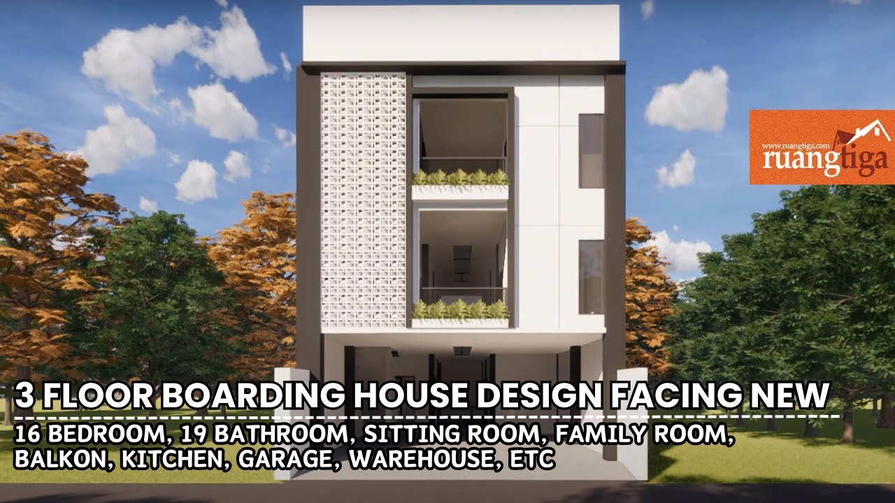 3 FLOOR BOARDING HOUSE DESIGN FACING EXCLUSIVE MODERN MINIMALIST - YouTube