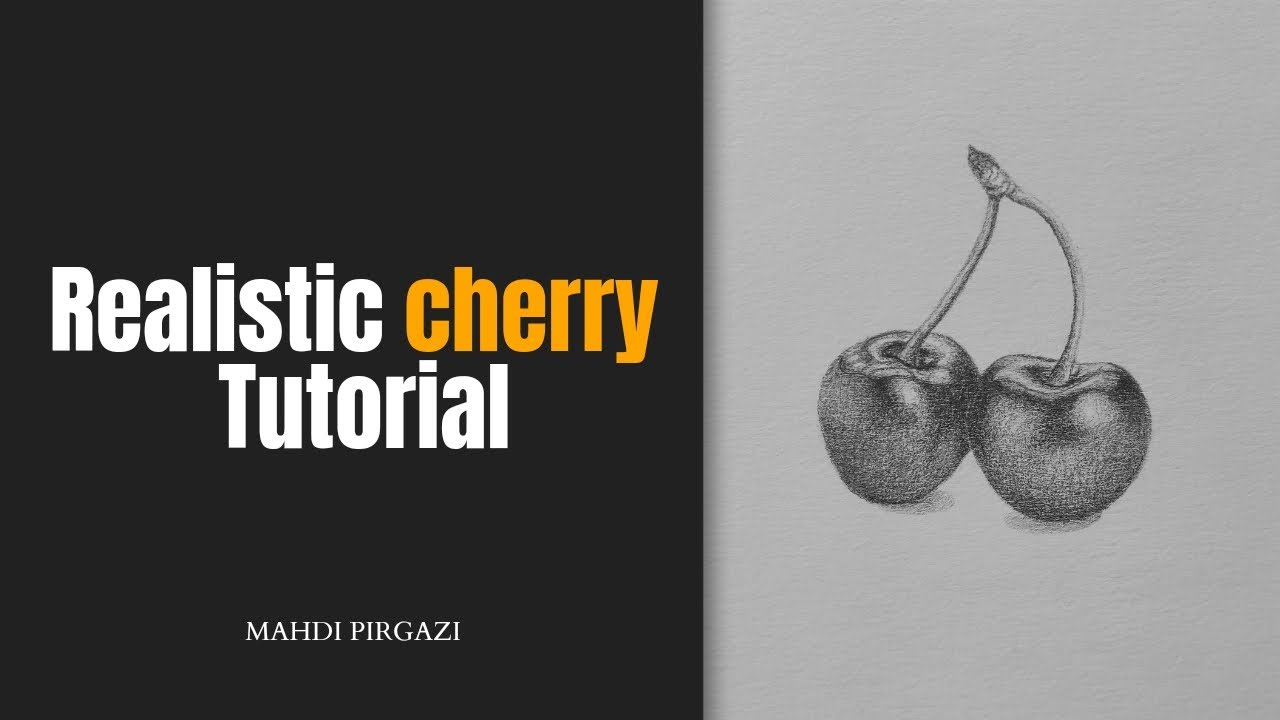 How to Draw Realistic Cherry: Step-by-Step Tutorial - YouTube