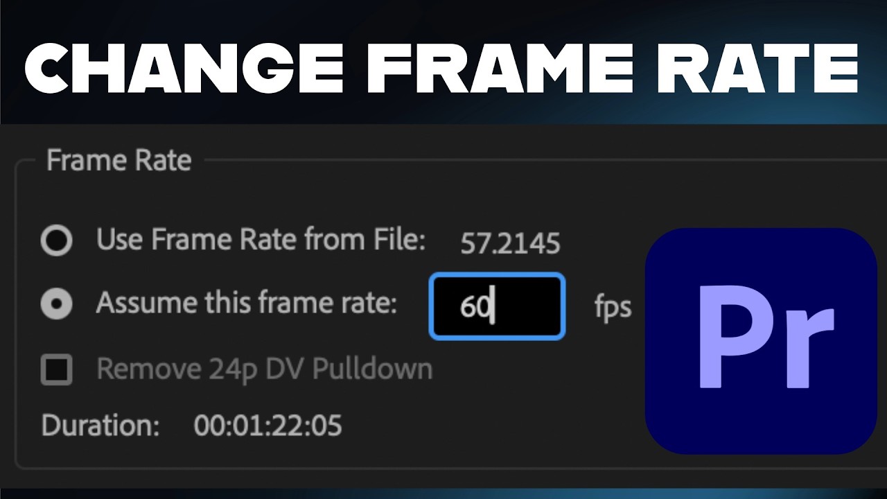 How to Change Frame Rate for an Image Sequence in Premiere Pro ...