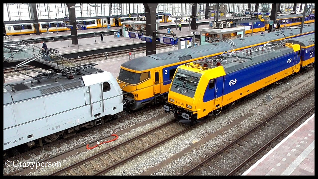 NS treinen 5x TRAXX +ICRm & VIRM-8 op Rotterdam CS !! - YouTube