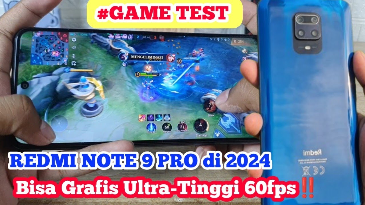 Test Gaming Redmi Note 9 Pro ditahun 2024 Mobile Legends 60fps Grafis ...