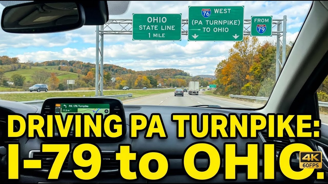 Driving on the Pennsylvania Turnpike from Interstate 79 to Ohio - YouTube