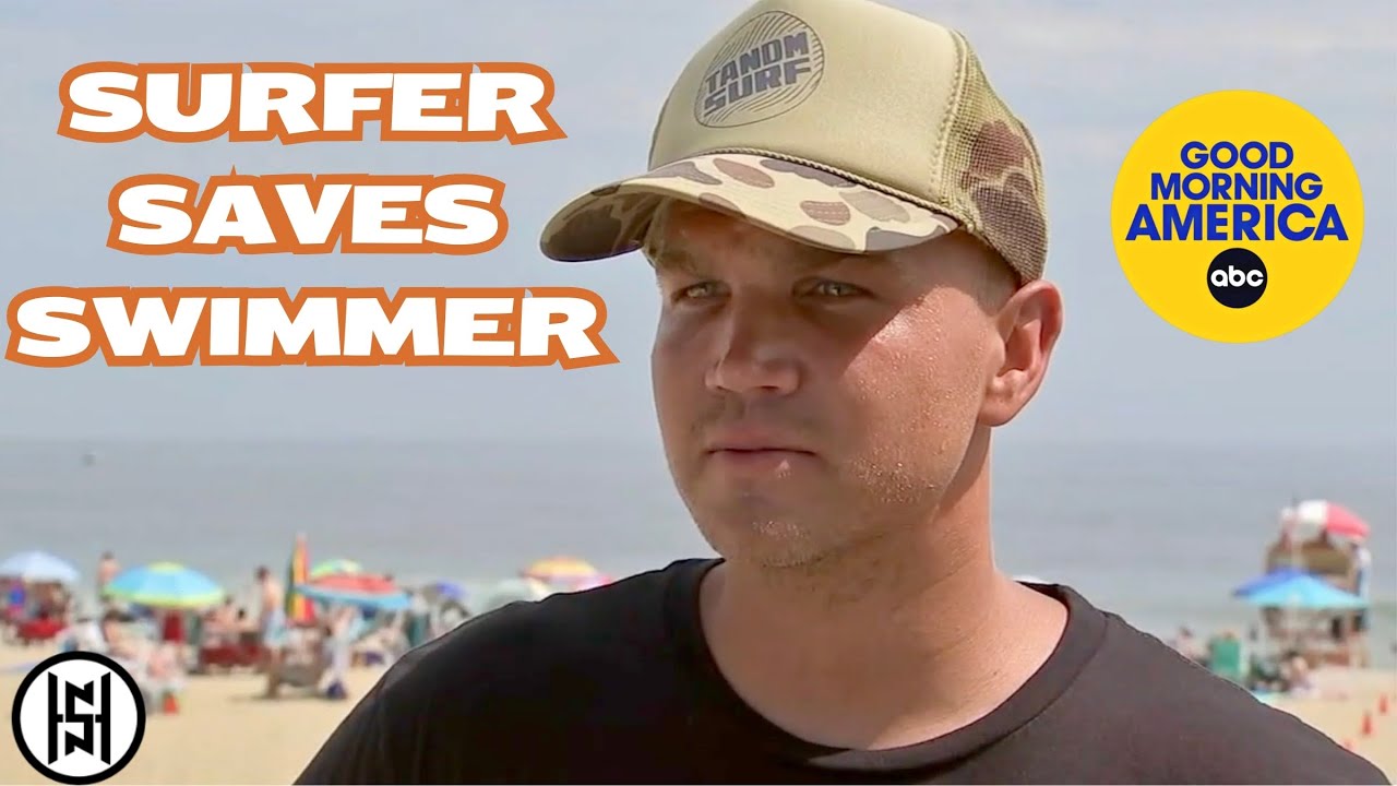 SURFER SAVES SWIMMER FROM DEADLY RIP CURRENT - YouTube