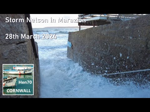 Storm Nelson in Marazion, Cornwall - 28th March 2024 - YouTube