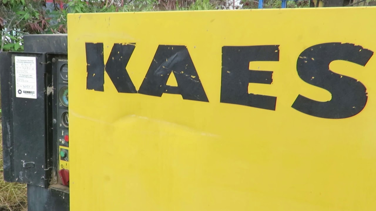 Sunbelt auction lot 15 Kaeser M100 Portable Air Compressor - YouTube