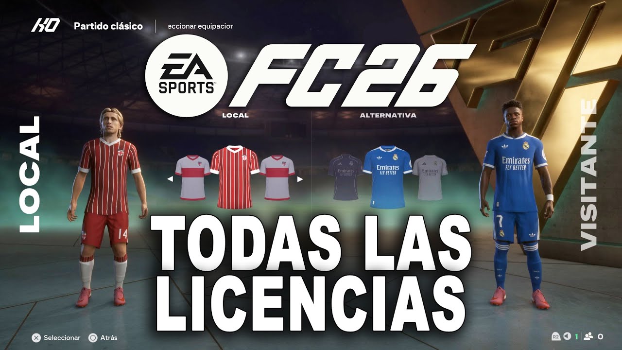 FC 26 Licencias de equipos y ligas VR_JUEGOS - YouTube