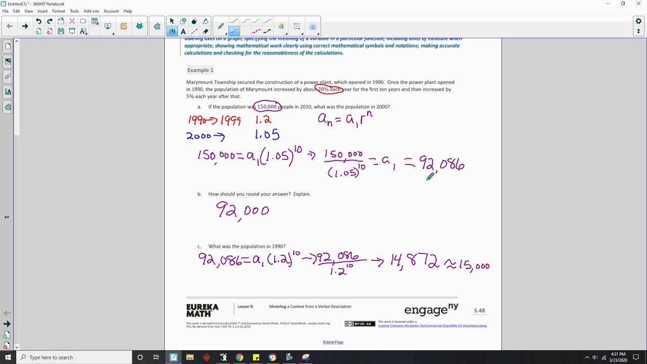 Algebra 1 Module 5 Lesson 9 Video - YouTube
