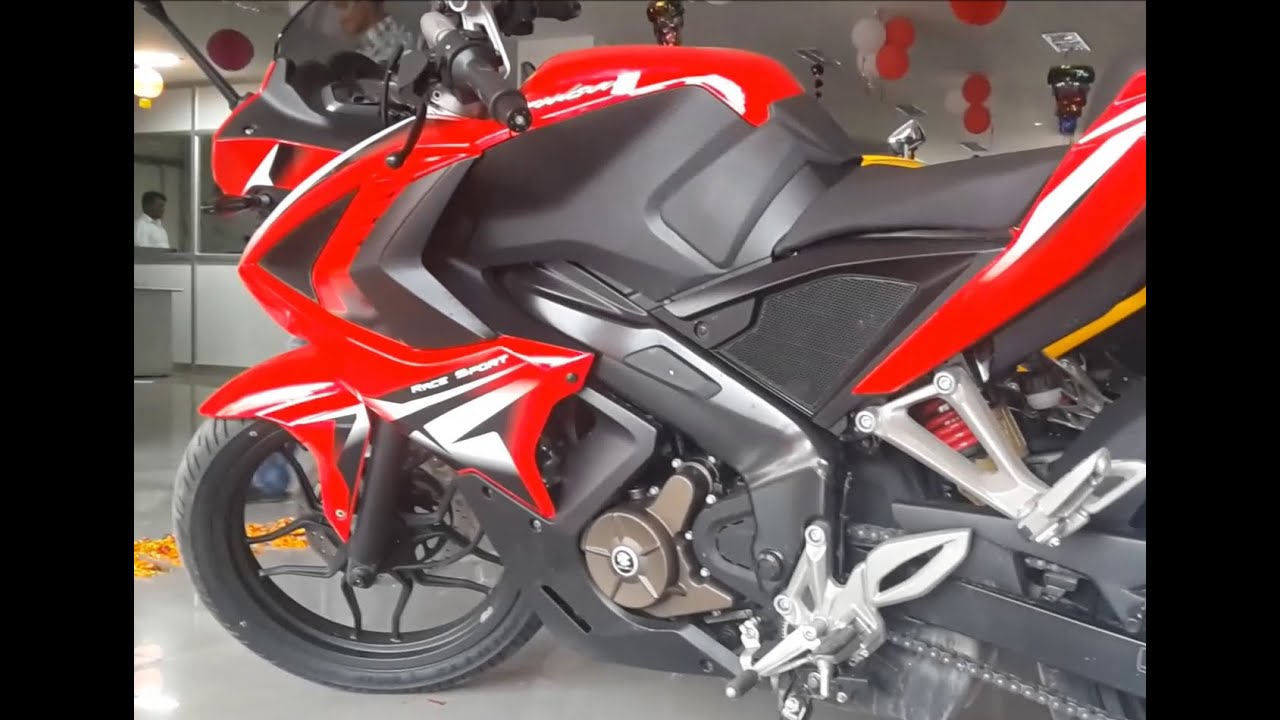 Bajaj Pulsar RS 200 red walk around - YouTube