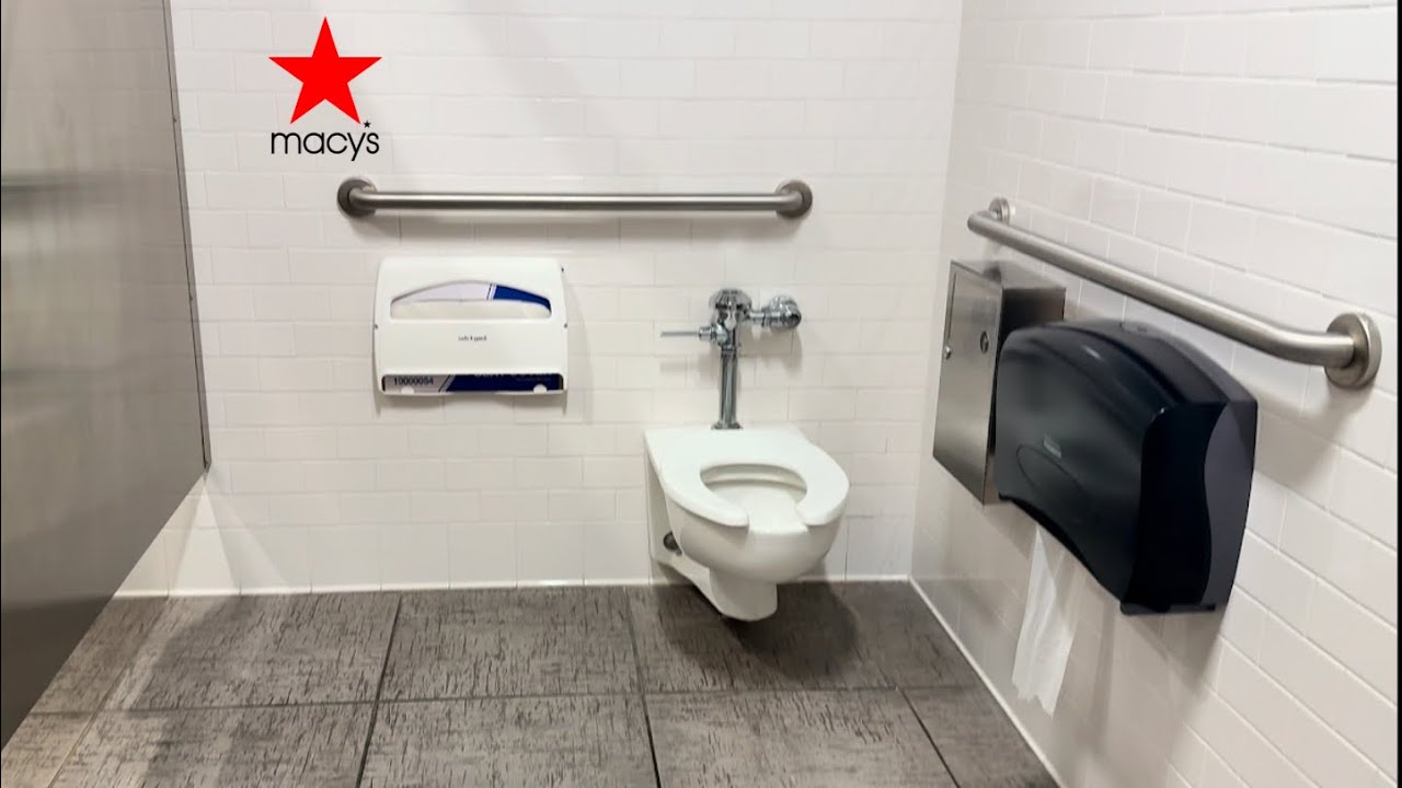 Women’s & Men’s Restroom Tour | American Standard Toilet Flush | Macy’s ...