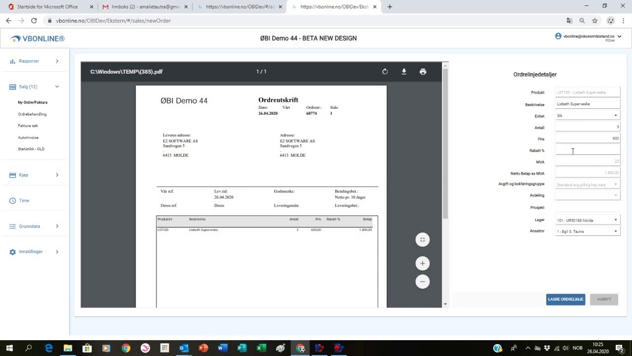 VBONLINE SALG - YouTube