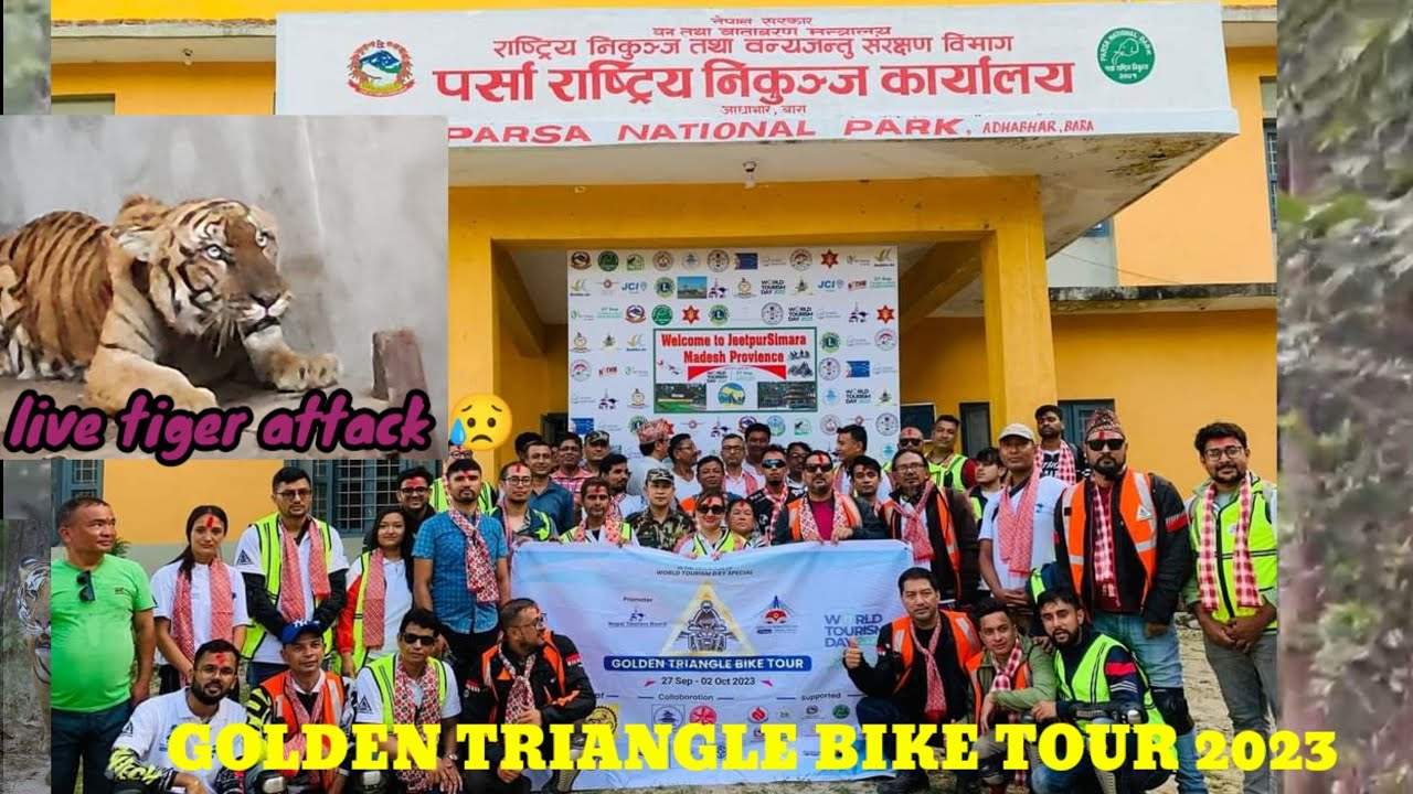 GOLDEN TRIANGLE BIKE TOUR NEPAL/2023/TIGER ATTACK - YouTube