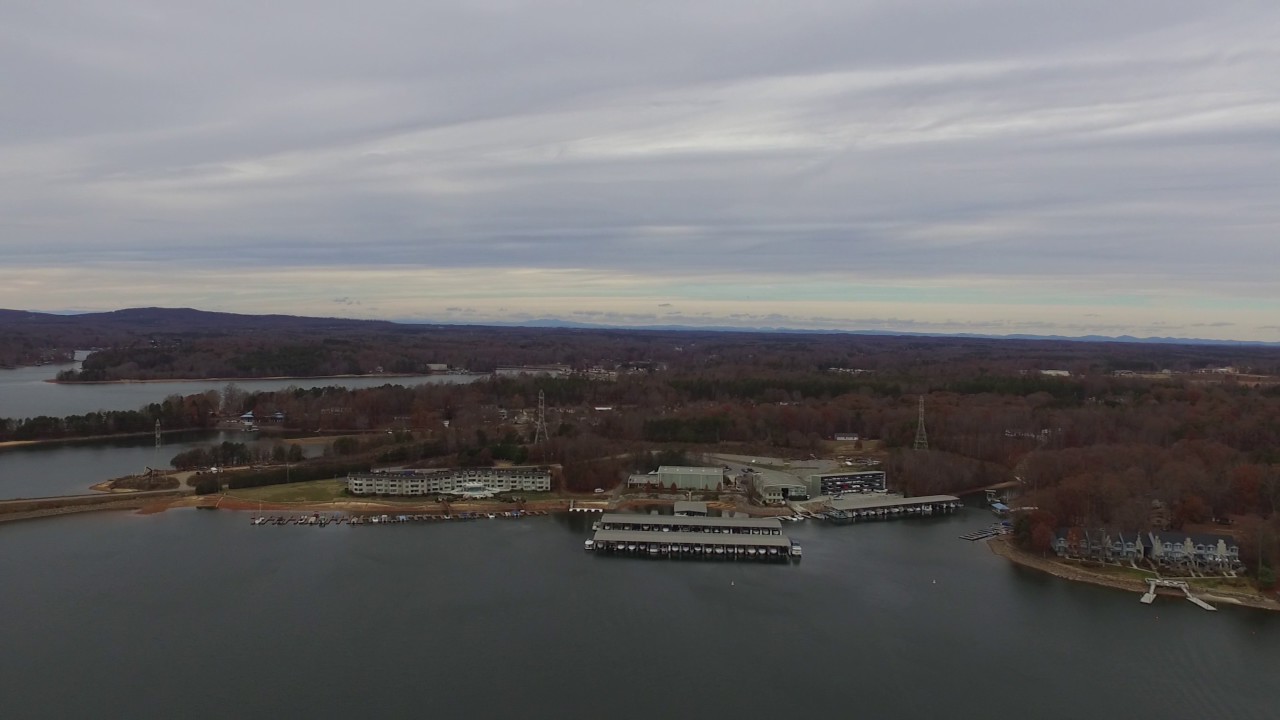 Drove View of Slanting bridge area of Lake Norman - YouTube