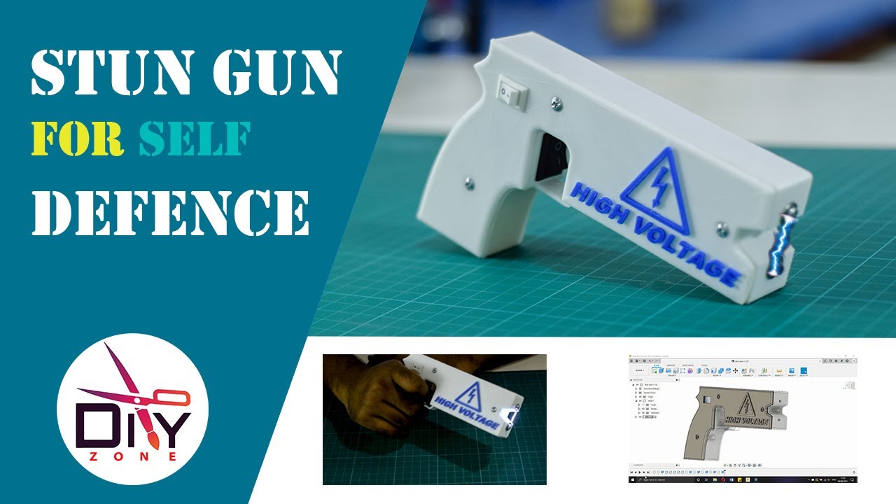 How to make powerful stun gun | DIY Homemade stun gun 🇱🇰 #DIYZONE - YouTube