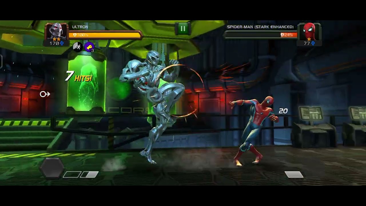 Ultron VS Spider Man Stark Enhanced Marvel Contest of Champions - YouTube