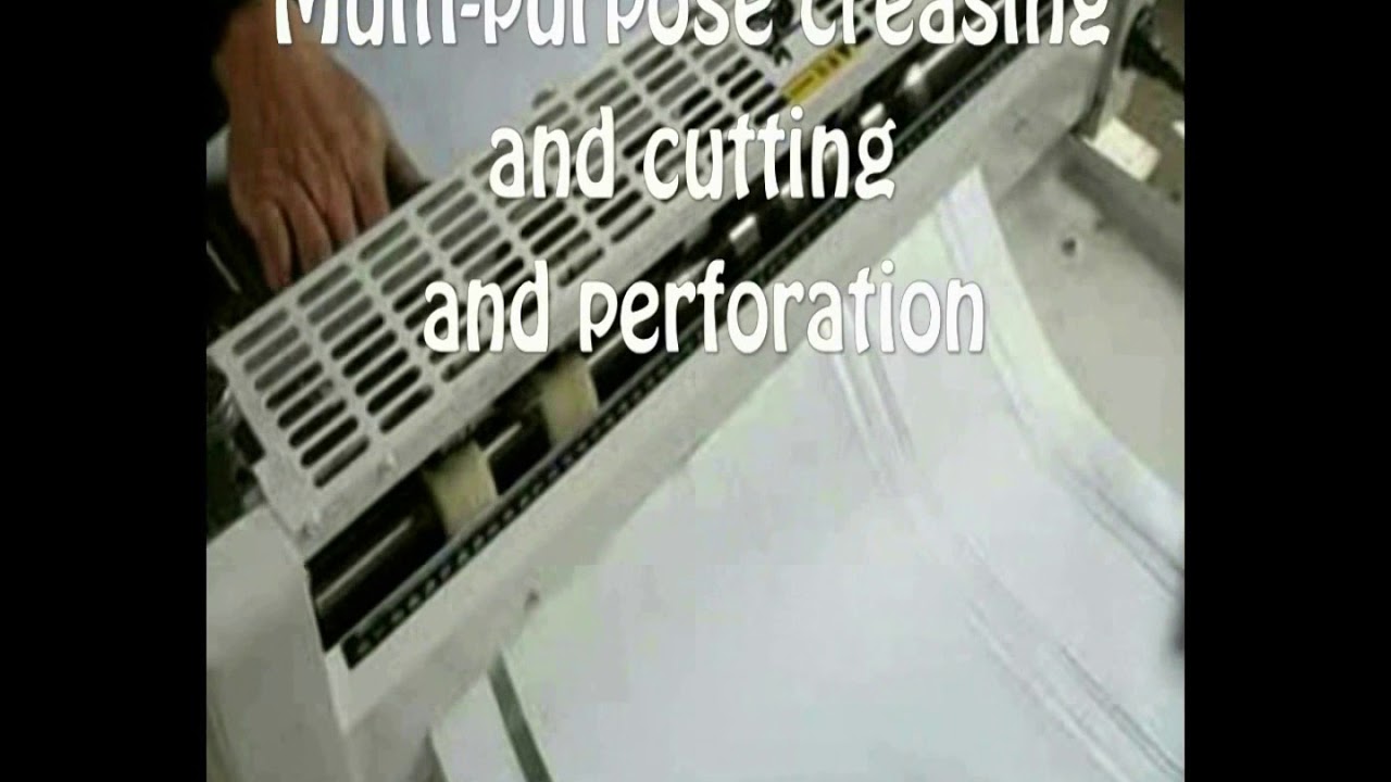 Manual video of creasing and perforating machine - YouTube