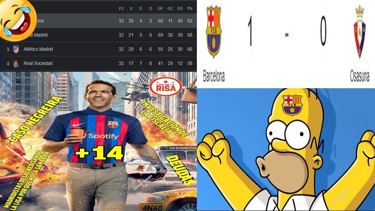 MEMES FC BARCELONA 1 OSASUNA 0 LIGA ESPAÑOLA - YouTube