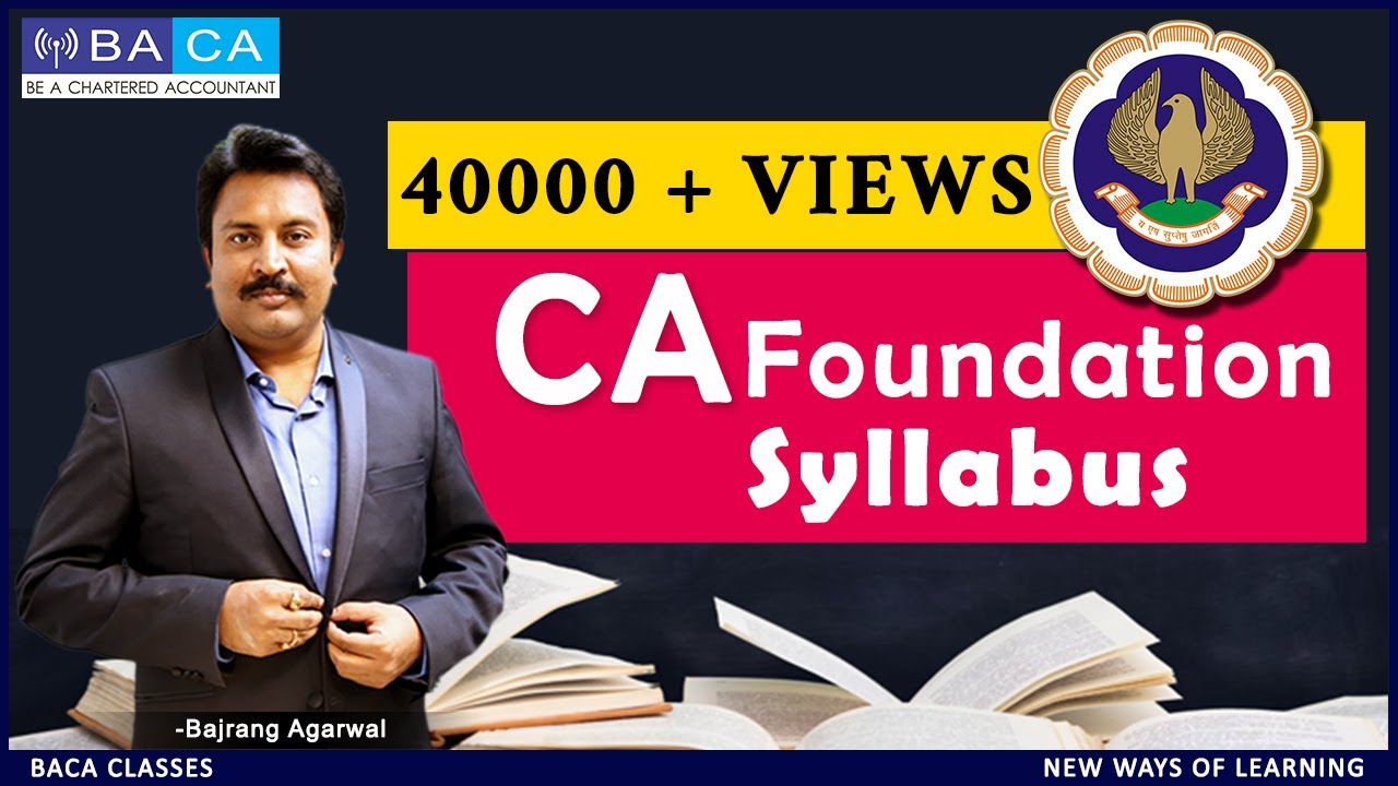 CA Foundation (New Course) Syllabus Discussion | ICAI Prospectus - YouTube
