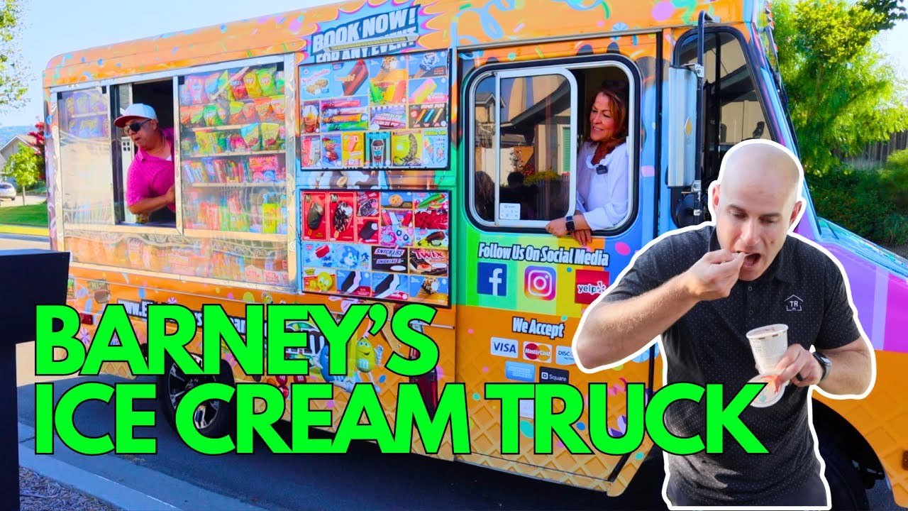 Cruising with Barney's Ice Cream Truck Through Chino Hills - YouTube